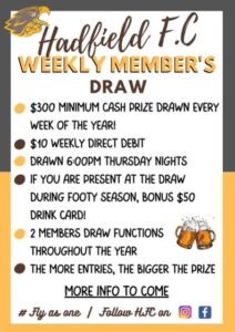 Members Draw | Hadfield Football Club